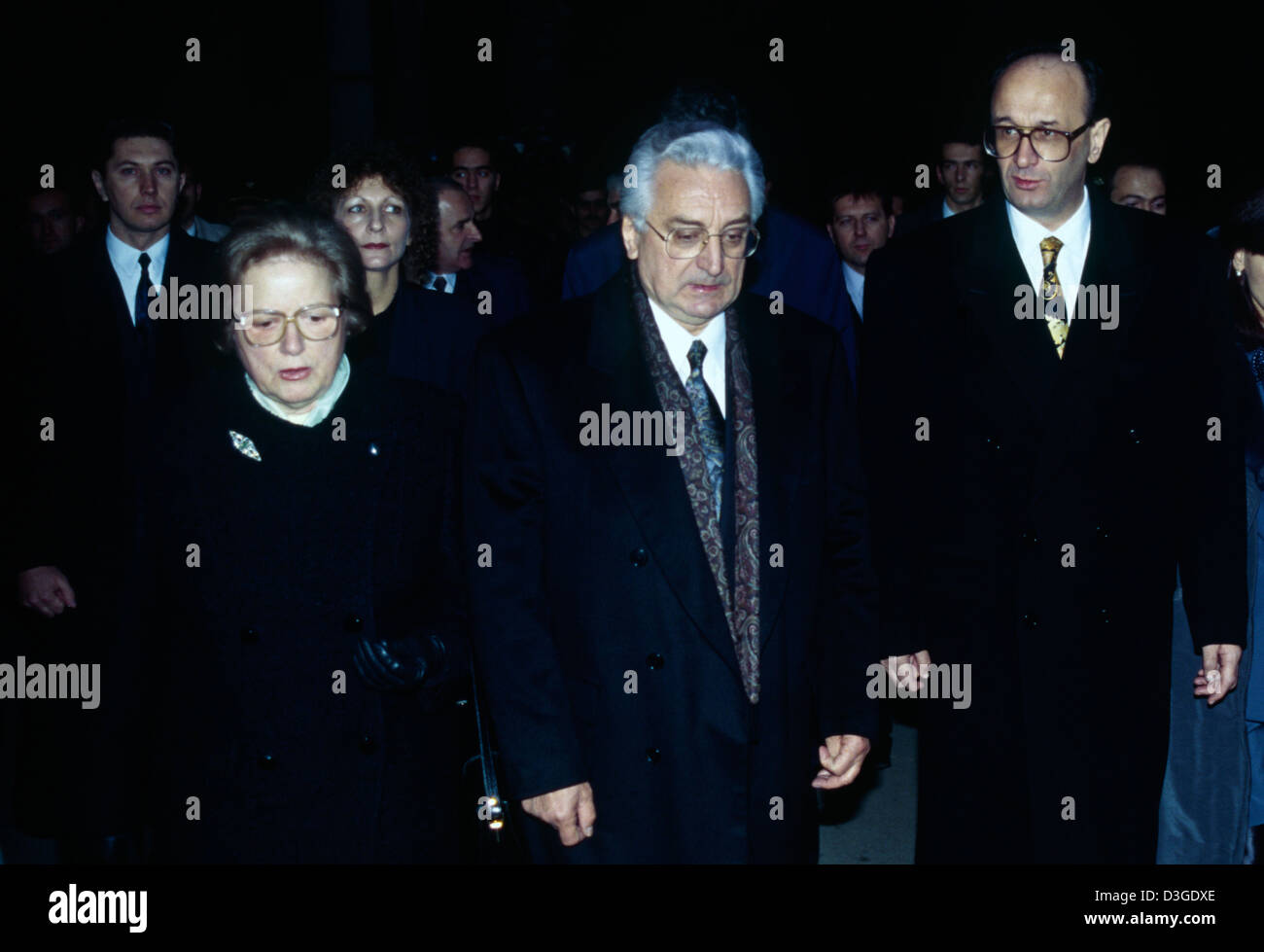 First Croatian president Franjo Tudjman with wife Ankica Tudjman and ...