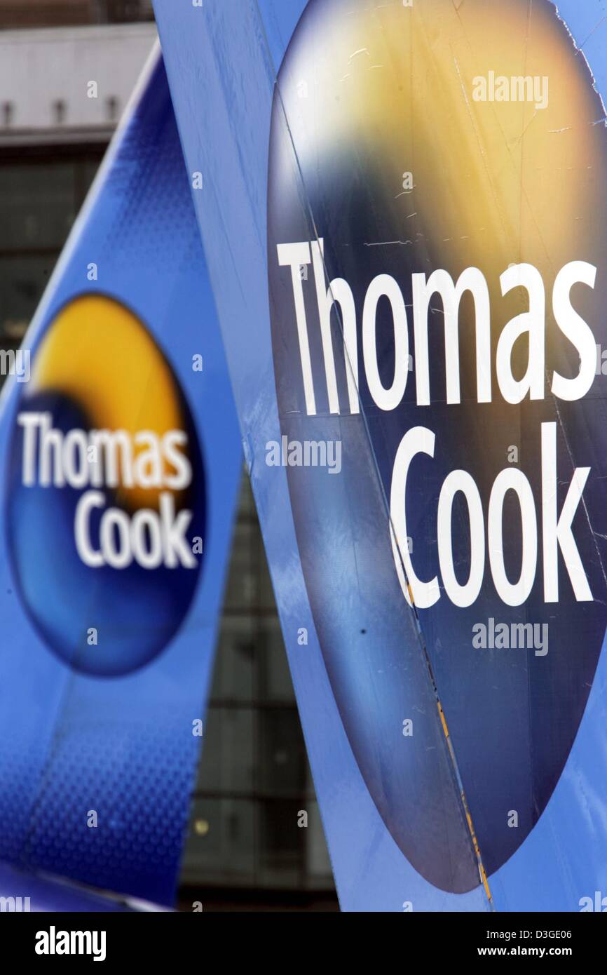 (dpa) - The logo of travel and tourism giant Thomas Cook can be seen on ...