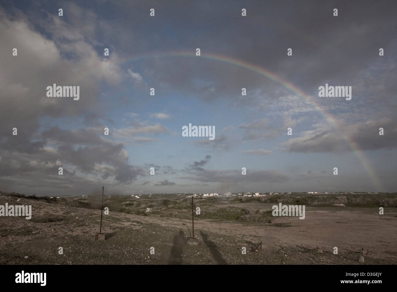 A rainbow taken from inside the main AMISOM military base at Adeb Ade ...