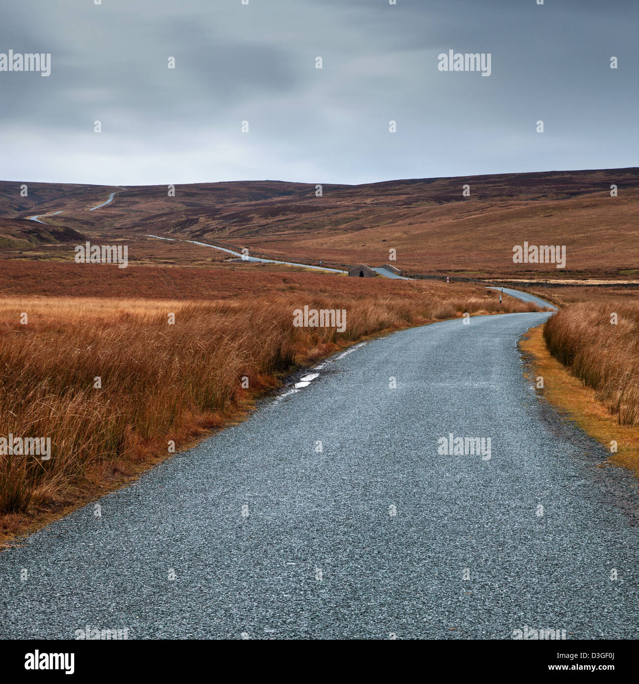 Beck Crooks bridge in the Yorkshire Dales, the road winds it's way ...