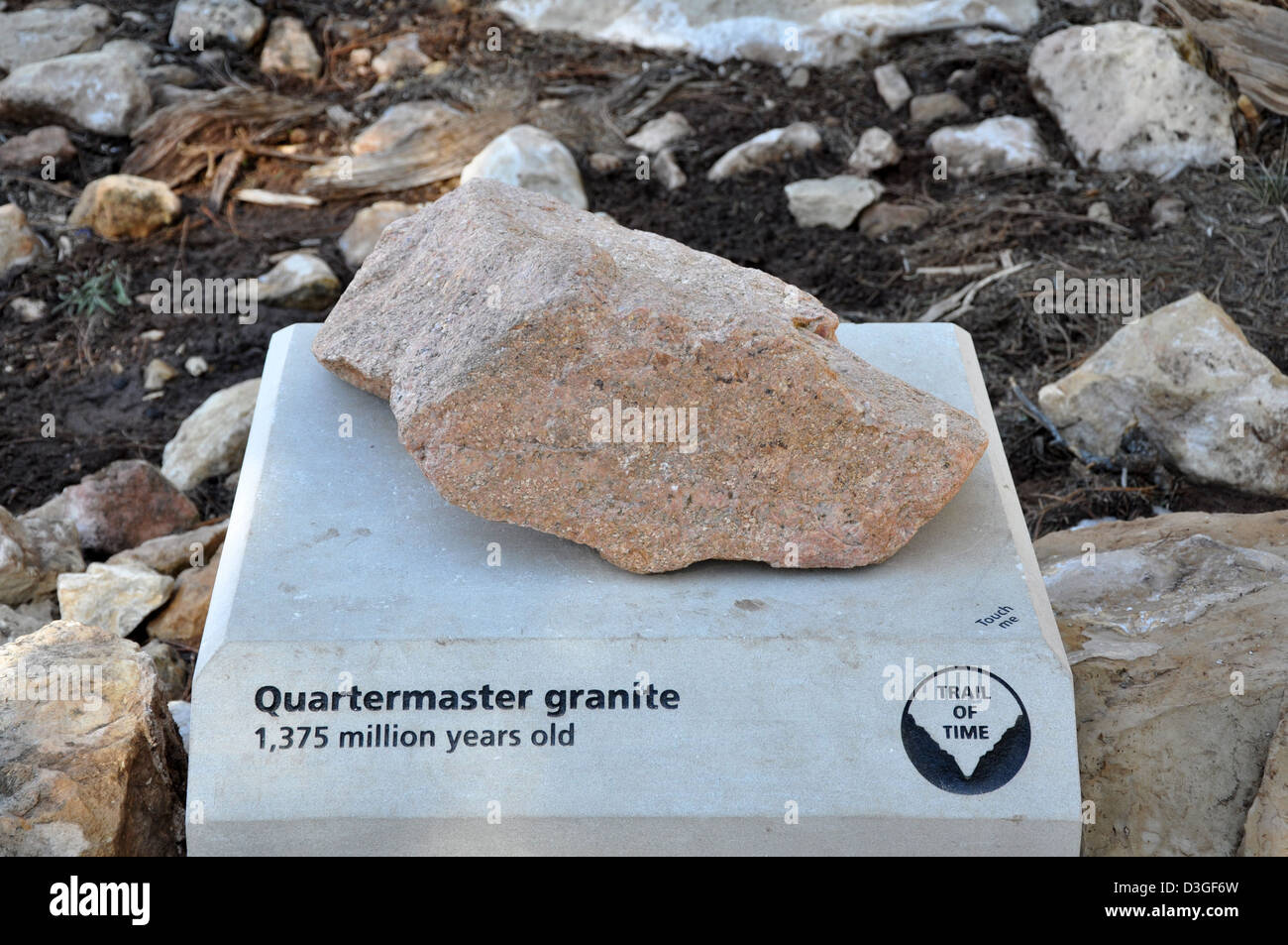 The Grand Canyon's Trail of Time includes the Quartermaster Granite, a ...