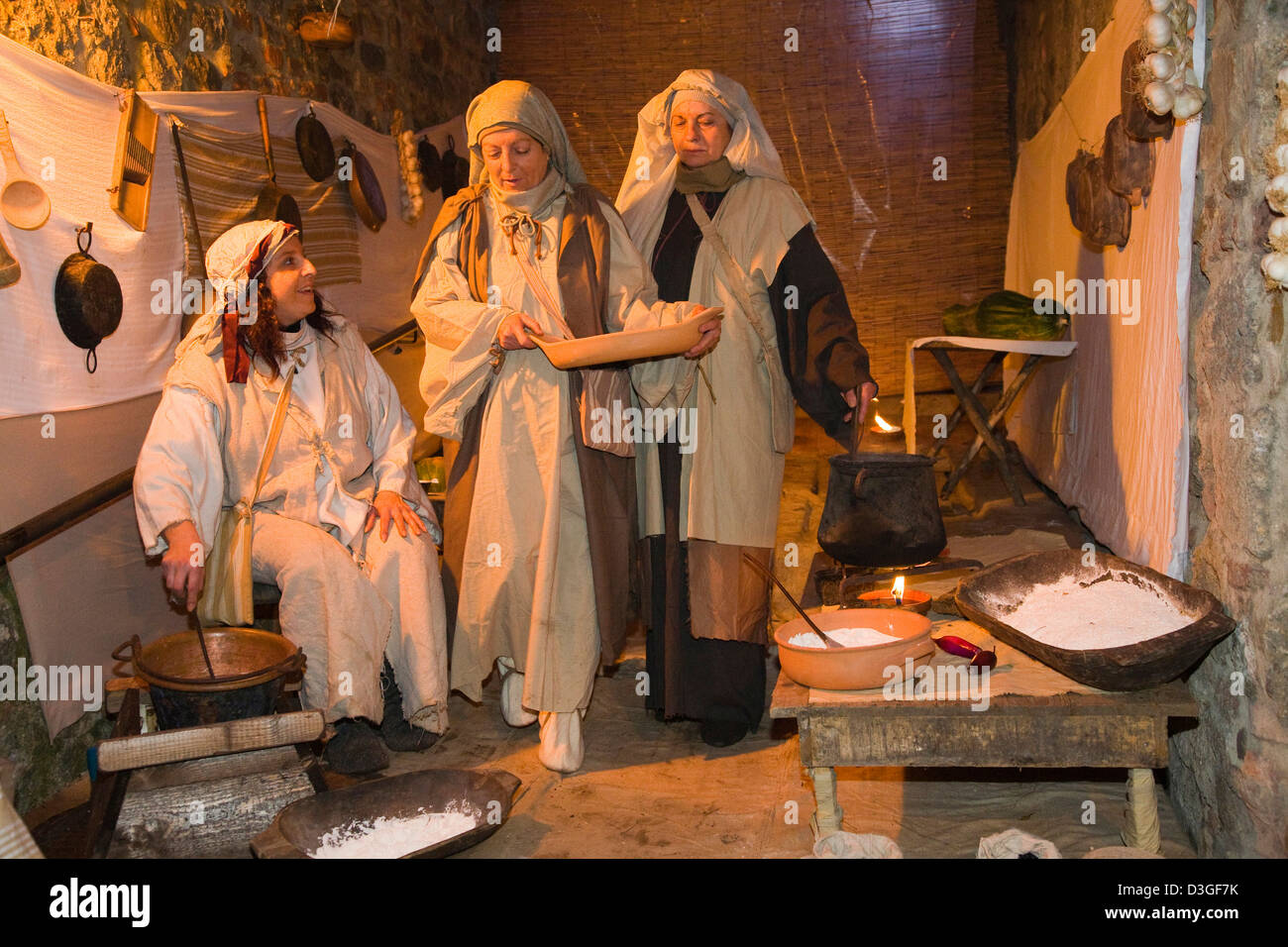 europe, italy, tuscany, casole d' elsa, christmas, living crib, the ...