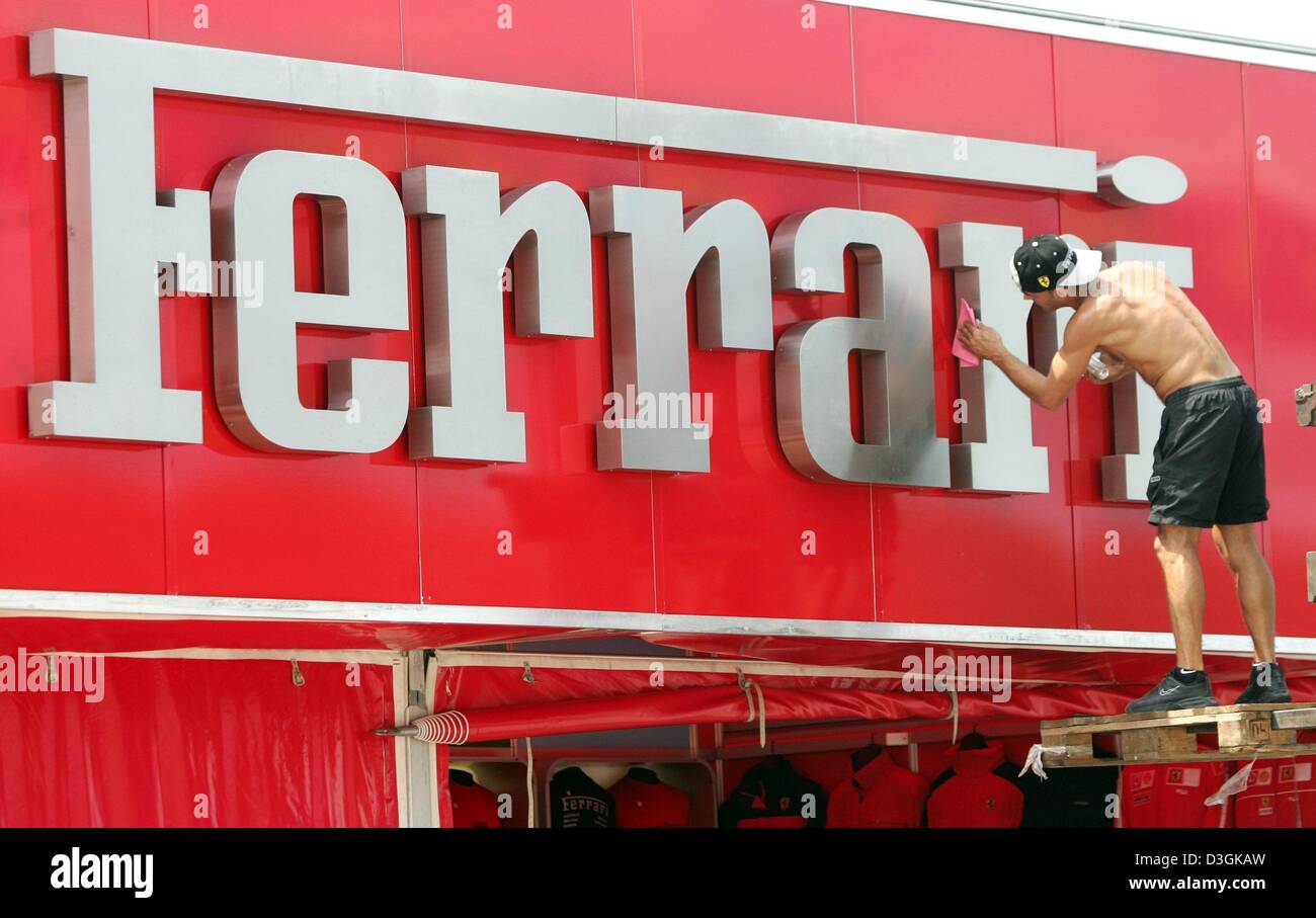 Ferrari logo of a fan hi-res stock photography and images - Alamy