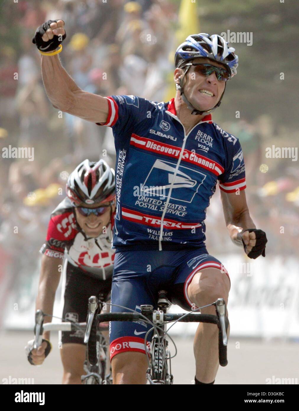 (dpa) - Five time Tour winner Lance Armstrong of team US Postal ...
