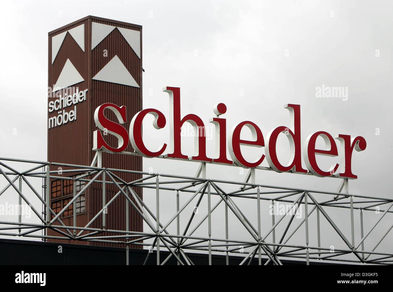 (dpa) - The logo of the Schieder Furniture Company can be seen on the ...