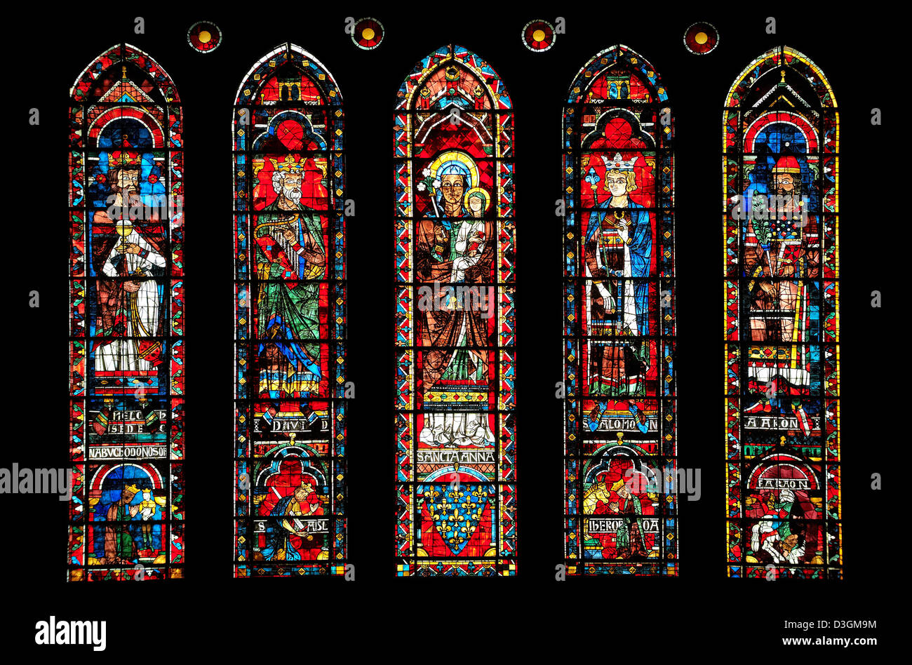 Medieval Window of the North Transept of the Gothic Cathedral of ...