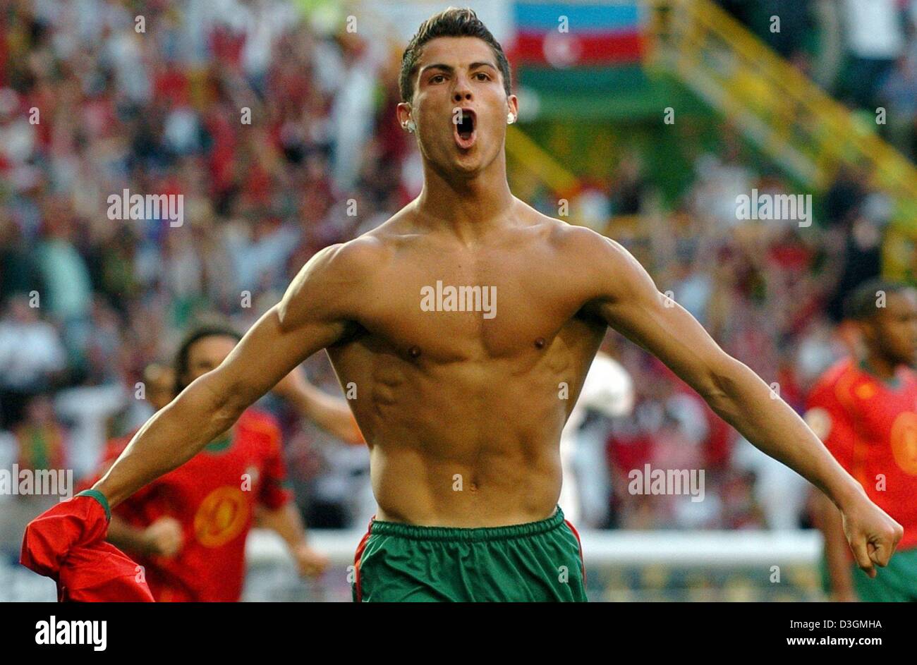 (dpa) - Portugal's forward Cristiano Ronaldo has taken off his tricot ...