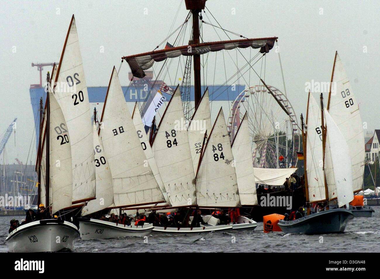 (dpa) - Navy cutters race against each other near Kiel, Germany, 23 ...