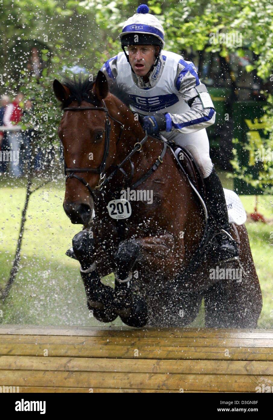 (dpa) - Australian rider Andrew Hoy, the reigning Olympic champ, clears ...