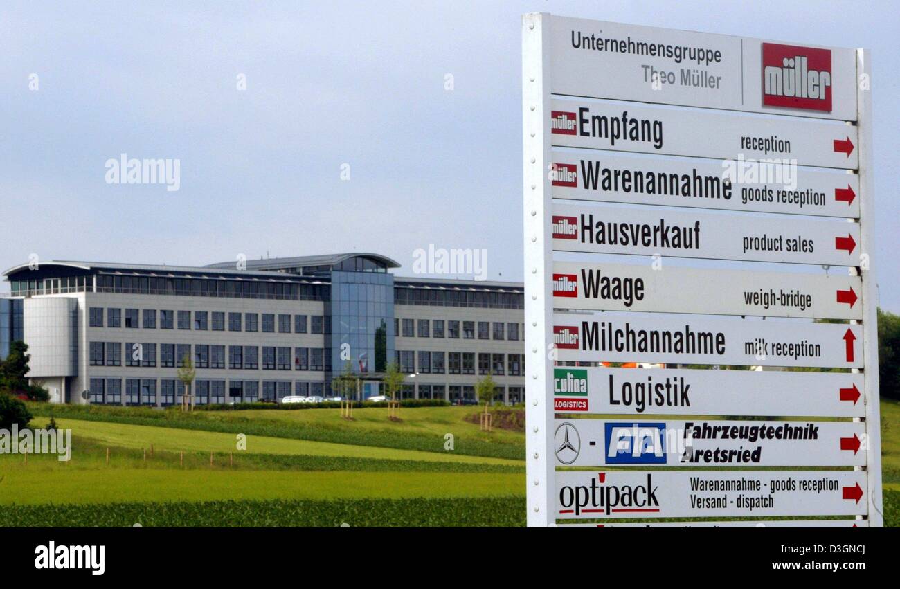 (dpa) - A view of the headquarters of German dairy group Theo Mueller ...