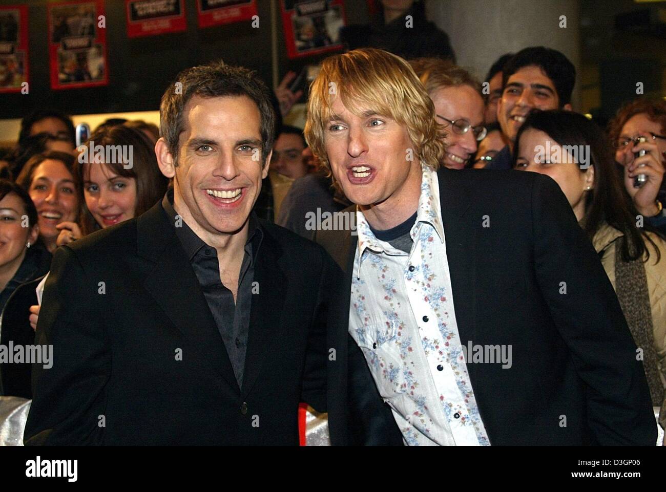 (dpa) - US actors Owen Wilson and Ben Stiller (L) pose on stage during ...