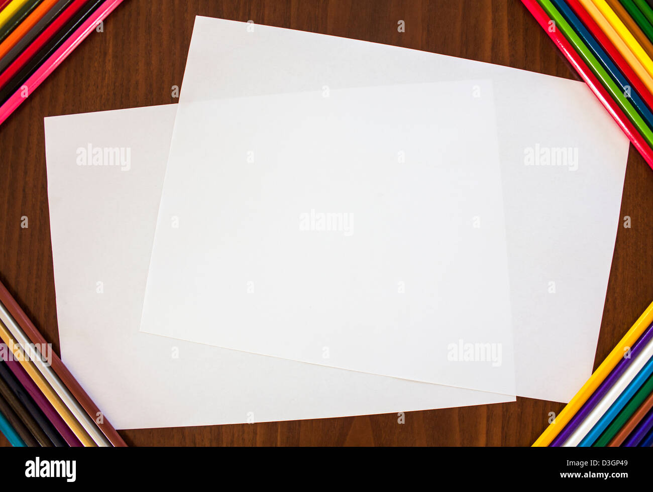 Desk blank paper ruler pens hi-res stock photography and images - Alamy