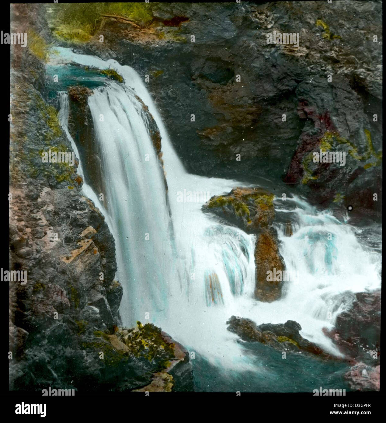 An early 1900s photograph of Havasu Creek and Falls, featuring the ...