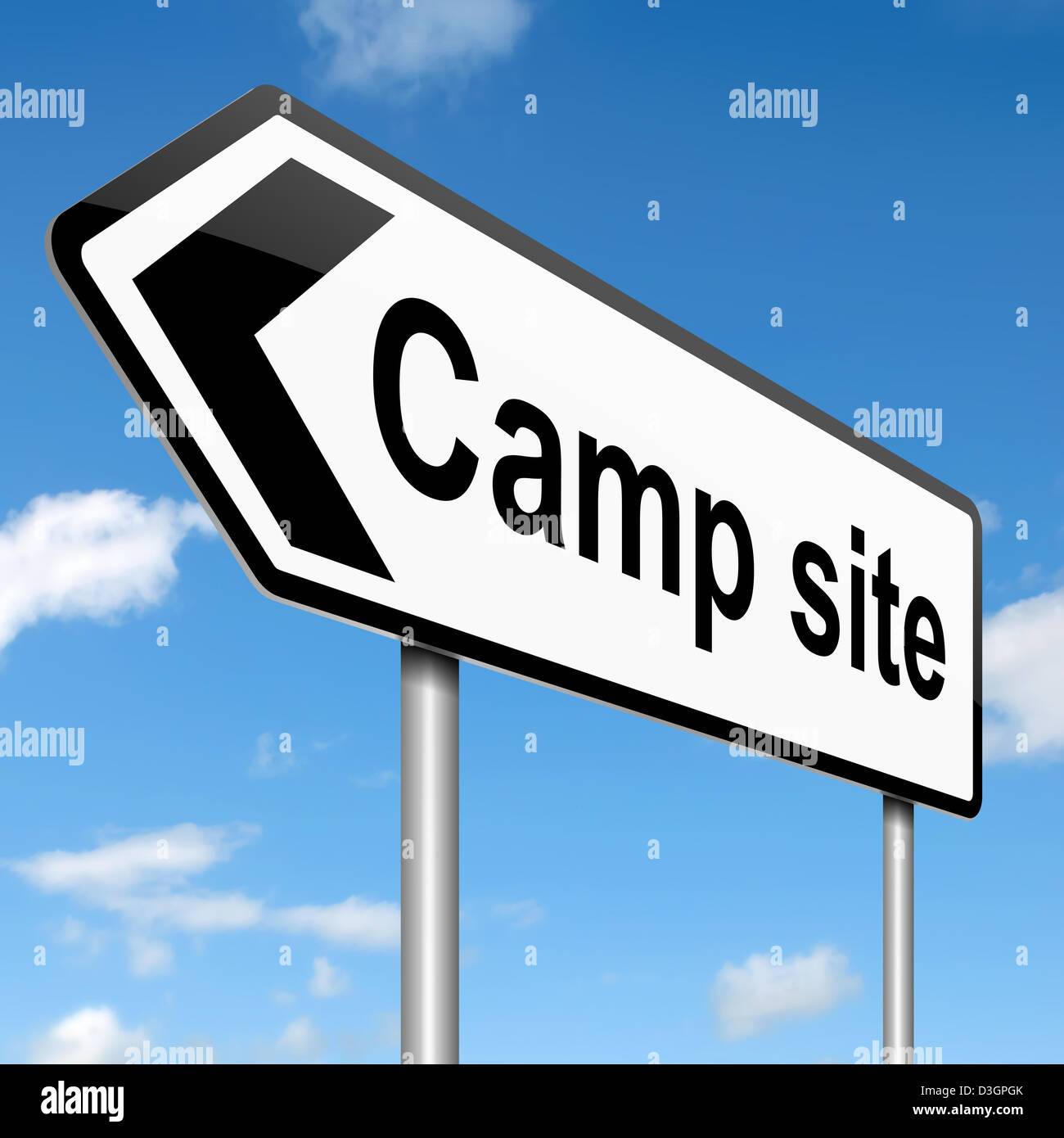 Camping site sign Stock Photo - Alamy
