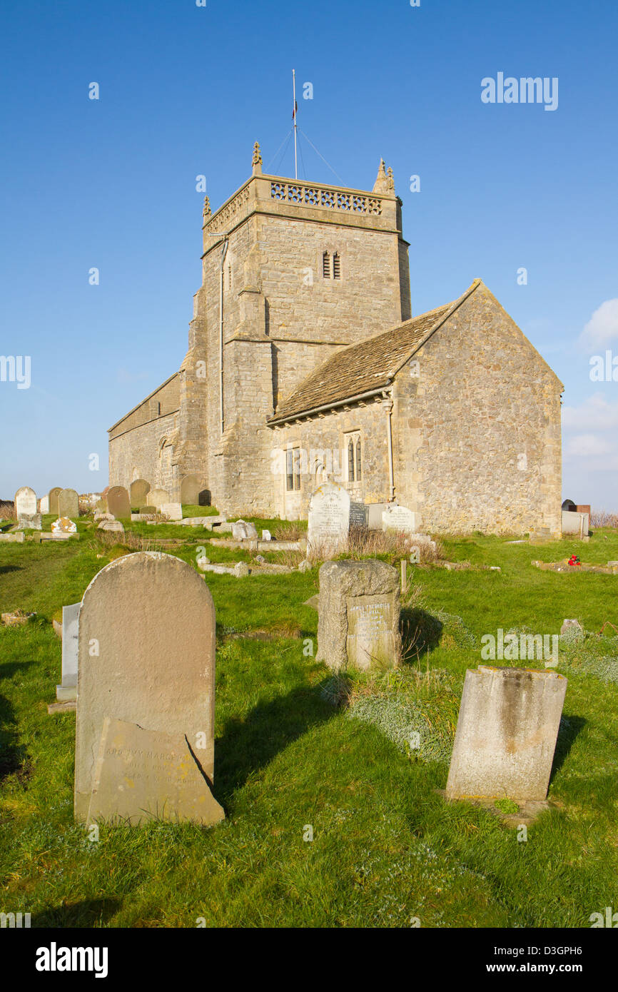 Norman Church of St Nicholas Uphill Weston-super-mare Somerset Stock ...