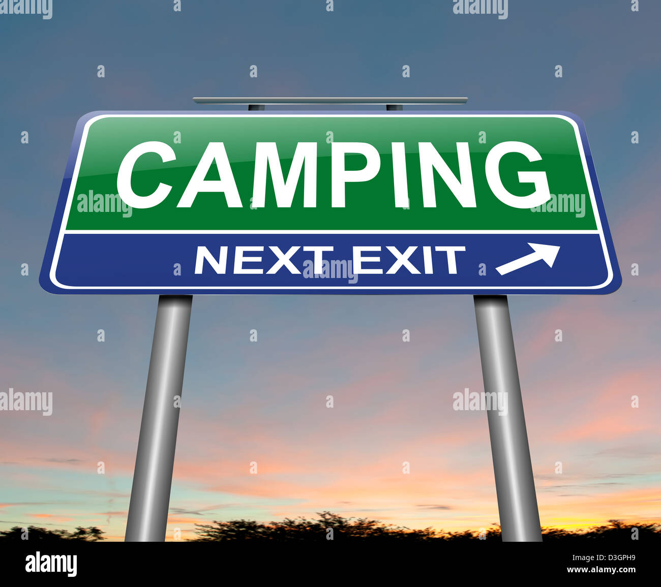 Camping site sign Stock Photo - Alamy
