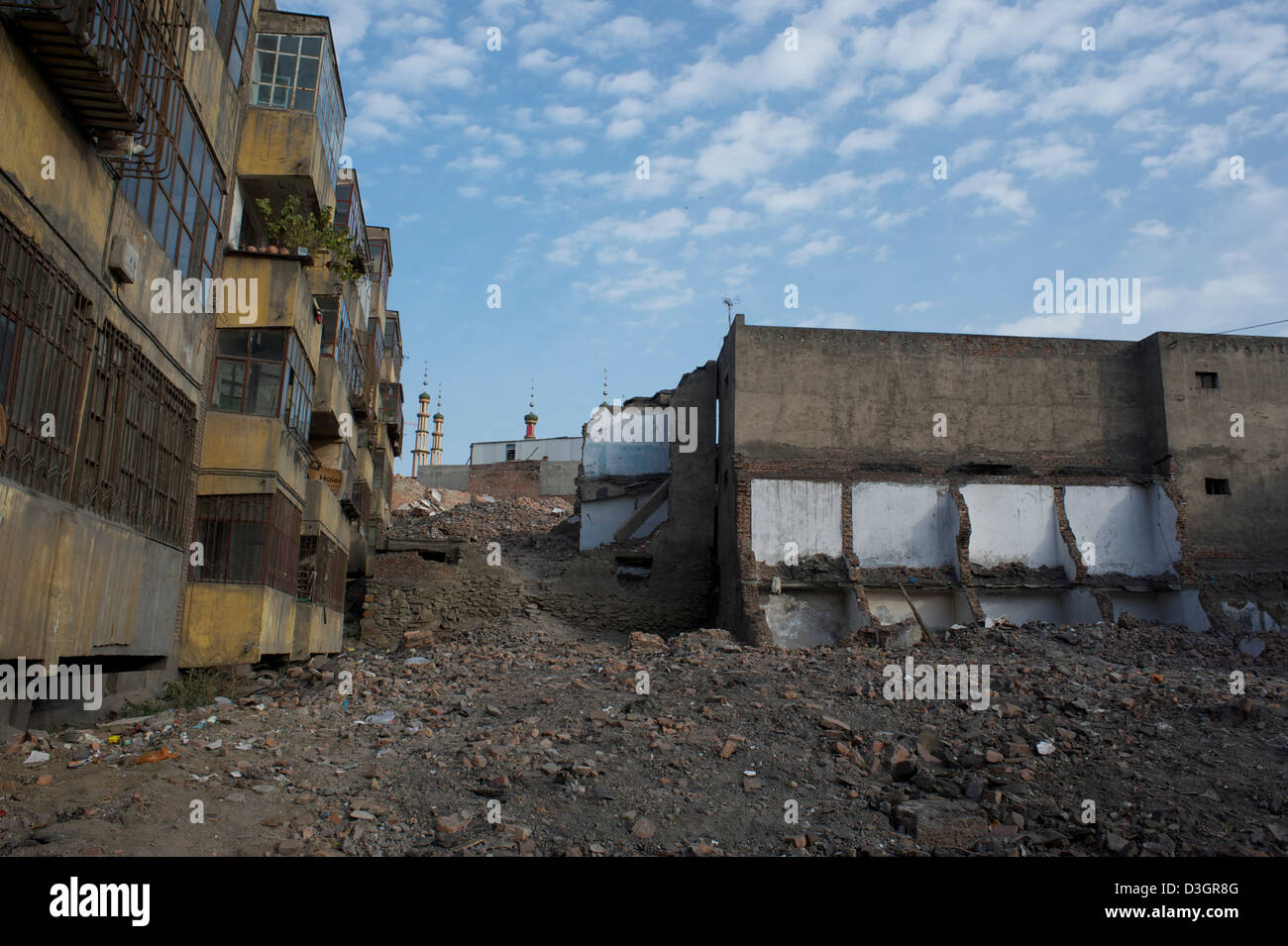 urumqi old town being demolished and new one being built Stock Photo ...