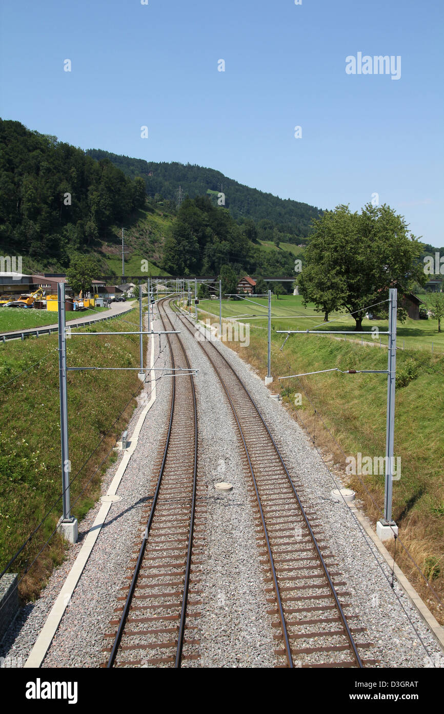 Railway lines switzerland hi-res stock photography and images - Alamy