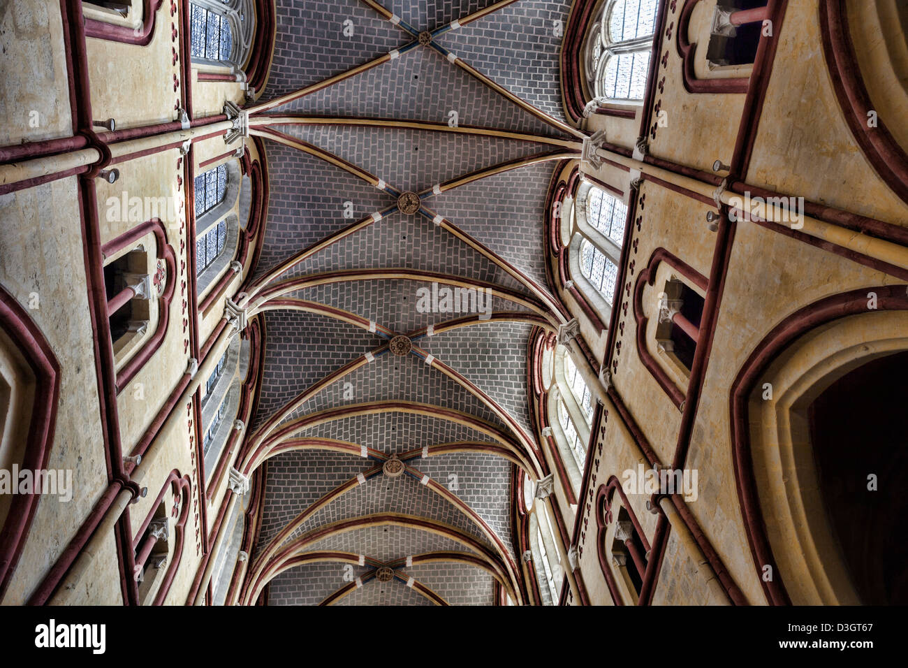 Interior view of the Notre-Dame Church at Louviers, Eure, Upper ...