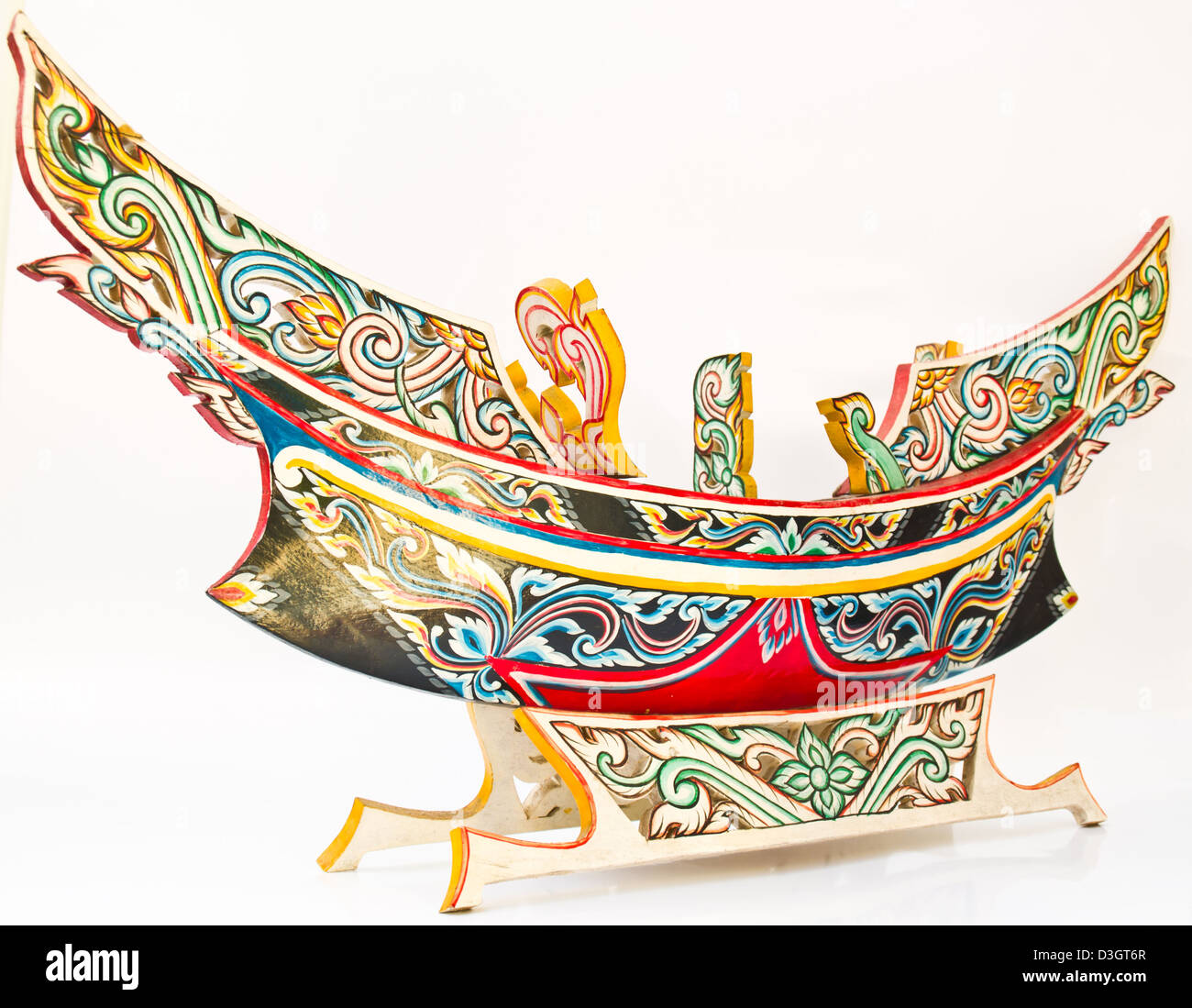A Thai Southern-most traditional fishing boat, Kolek, Model Stock Photo ...
