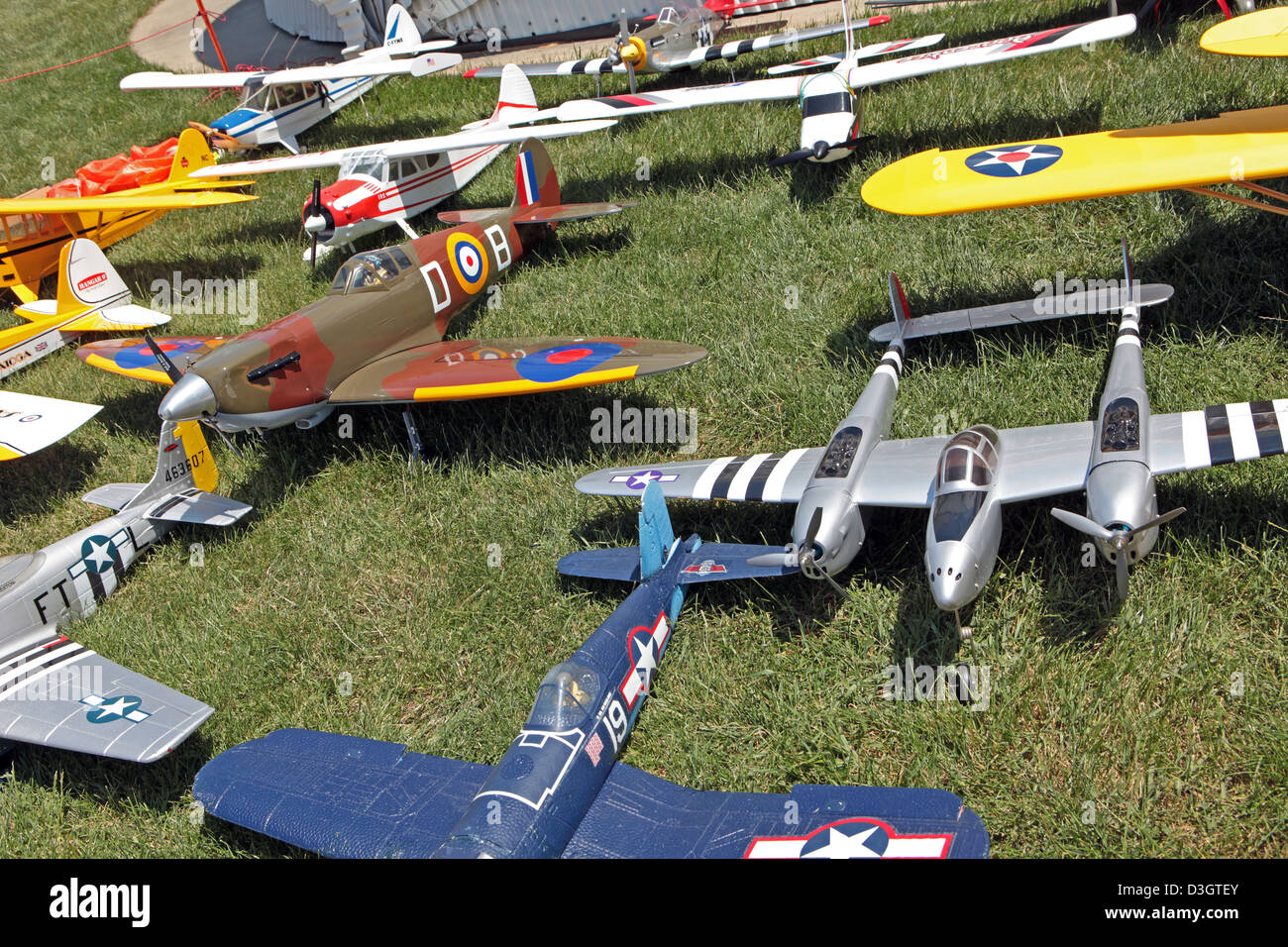 Mini war air-craft models Stock Photo - Alamy