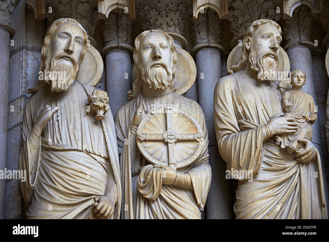 North Porch, Central Portal, right Jambs- General View c. 1194-1230 ...
