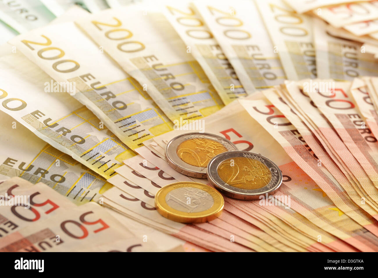 Composition with Euro banknotes. European Union currency Stock Photo ...
