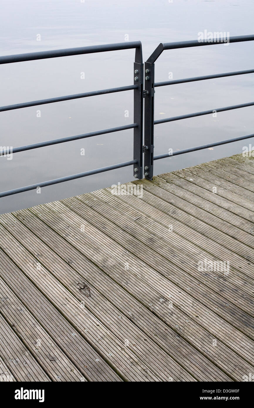 Fence on pier Stock Photo - Alamy