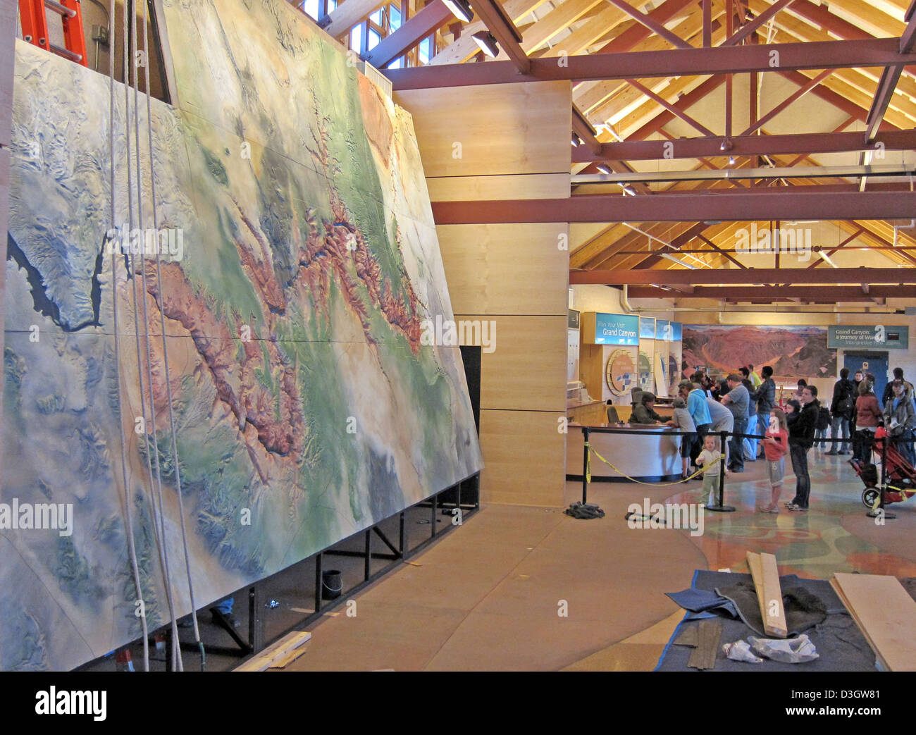 Grand Canyon Nat Park: Visitor Center Exhibit Installation 2585 Stock ...
