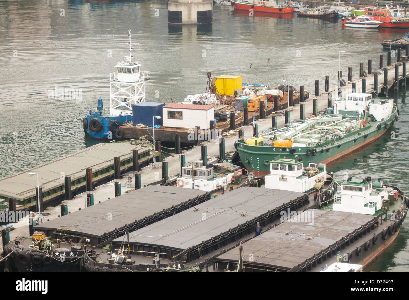 View on Tokyo port from the rainbow bridge, Japan Stock Photo - Alamy