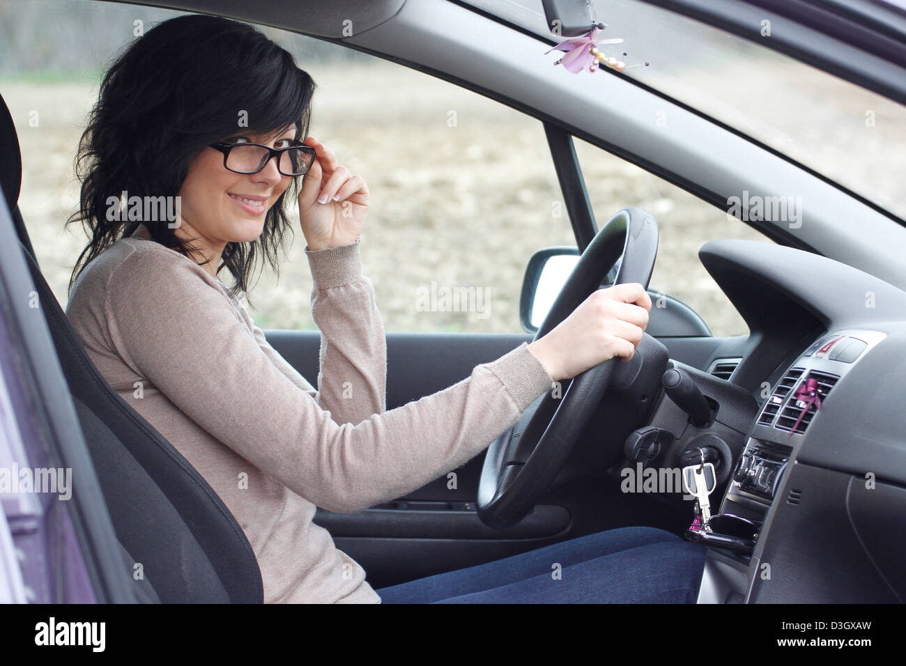 Driver smiles hi-res stock photography and images - Alamy