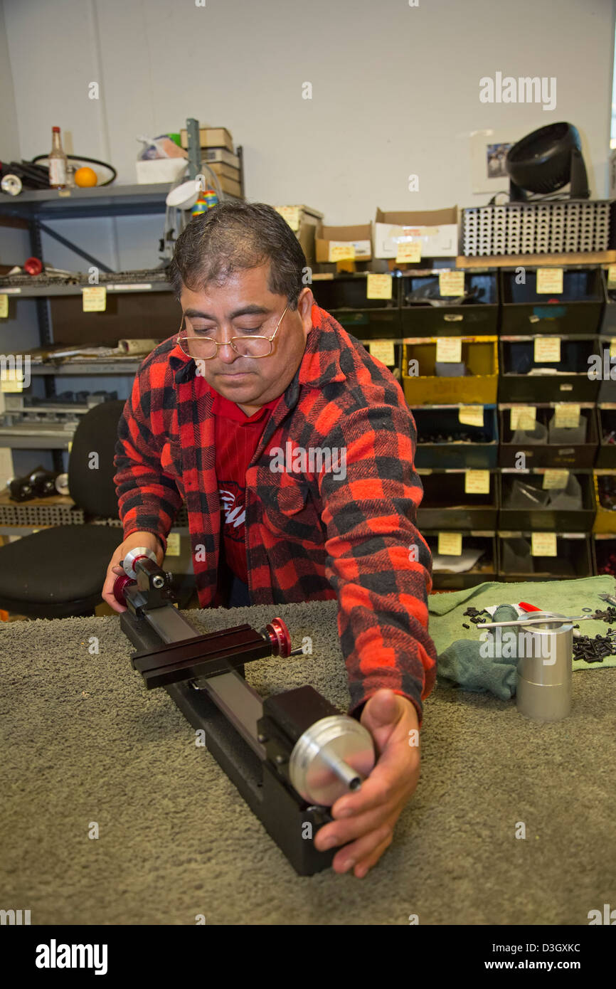 Workers Build Lathes and Other Small Metalworking Machines Stock Photo ...