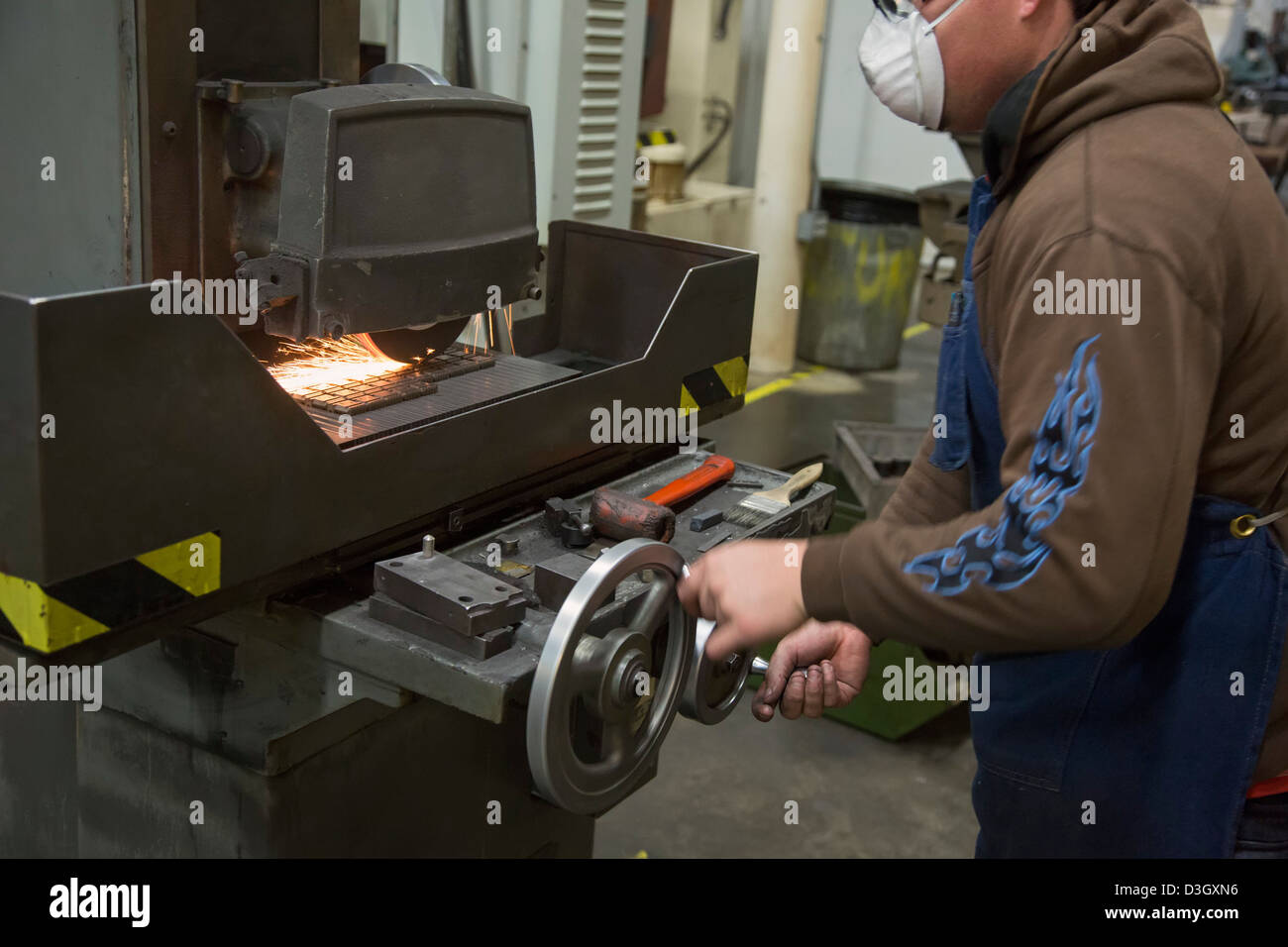 Workers Build Lathes and Other Small Metalworking Machines Stock Photo ...