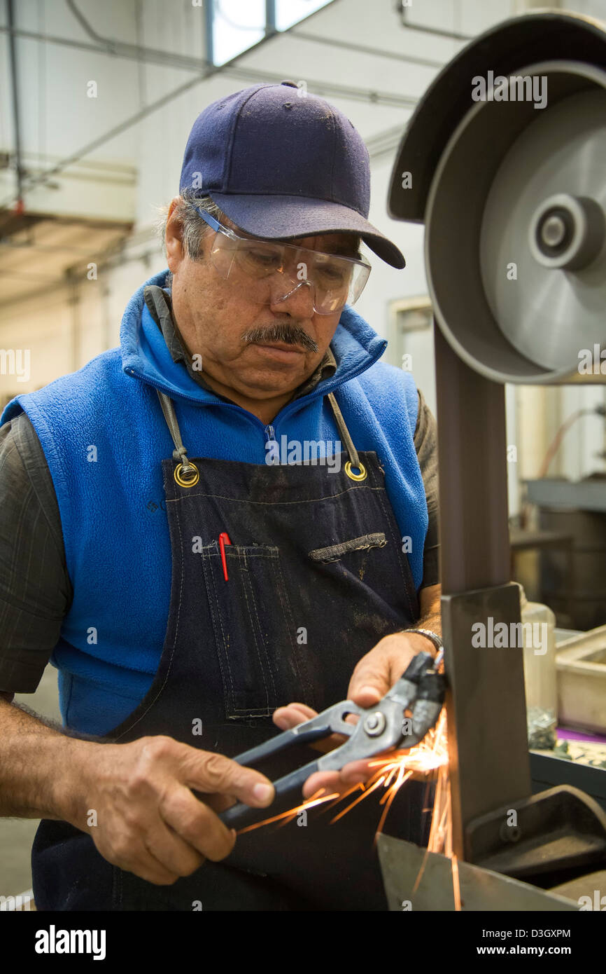 Workers Build Lathes and Other Small Metalworking Machines Stock Photo ...