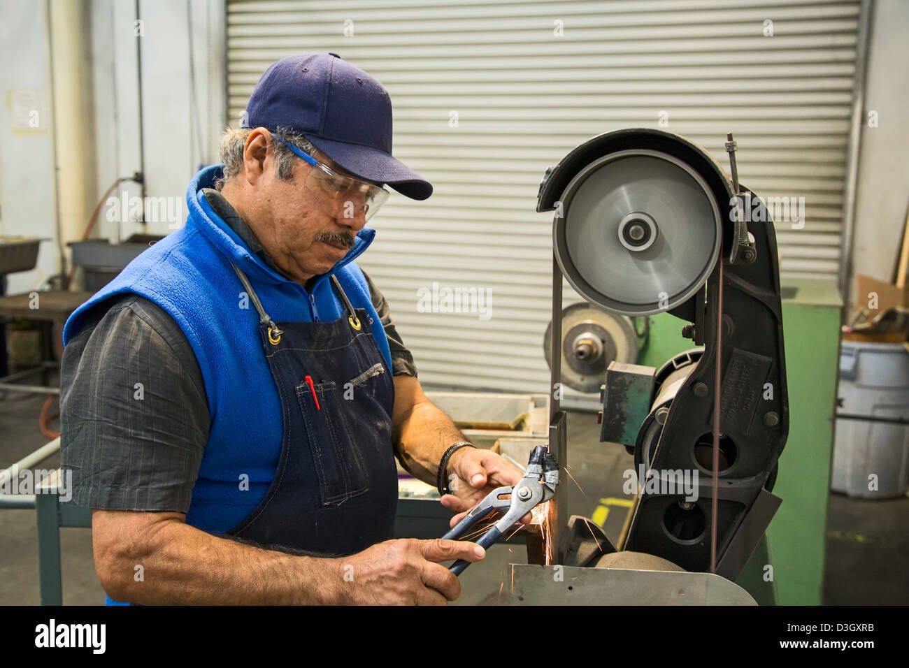 Workers Build Lathes and Other Small Metalworking Machines Stock Photo ...