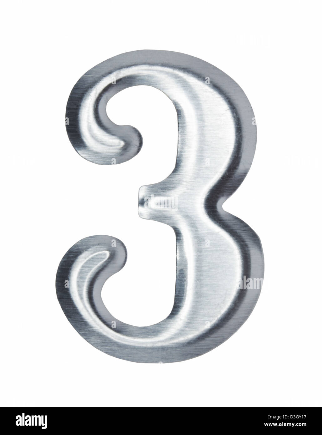Brushed metal Number 3 three Stock Photo - Alamy Brushed metal Number 3 three Stock Photo - Alamy