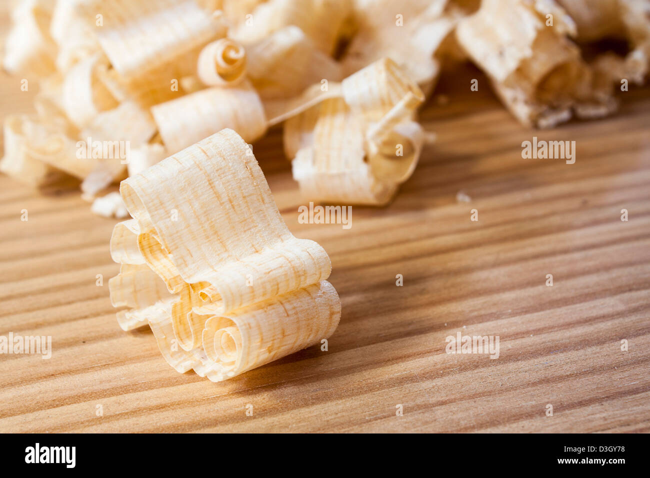 wooden shaving on pine wood background,woodwork carpentry Stock Photo ...