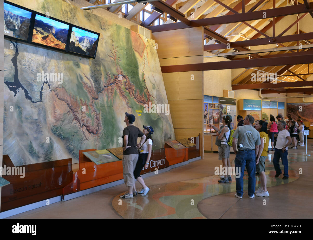 At the Grand Canyon National Park Visitor Center, exhibits include a ...