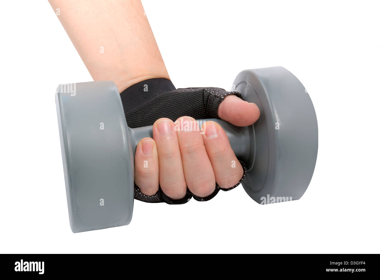 hand weight dumbbells human hand holding a dumbbell isolated on white ...