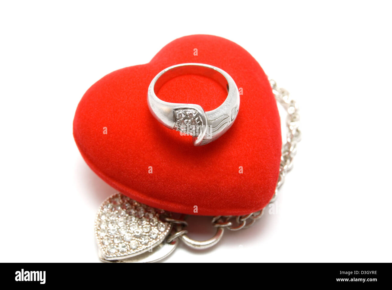 Red heart pendant Cut Out Stock Images & Pictures - Alamy
