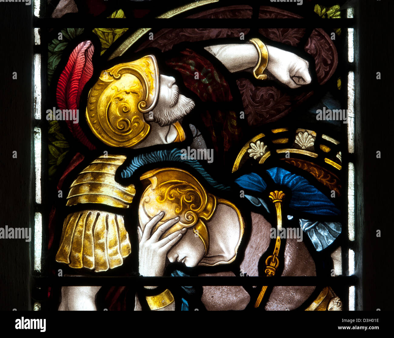 "The third day He rose again" stained glass, St. Andrew`s Church, Cold ...