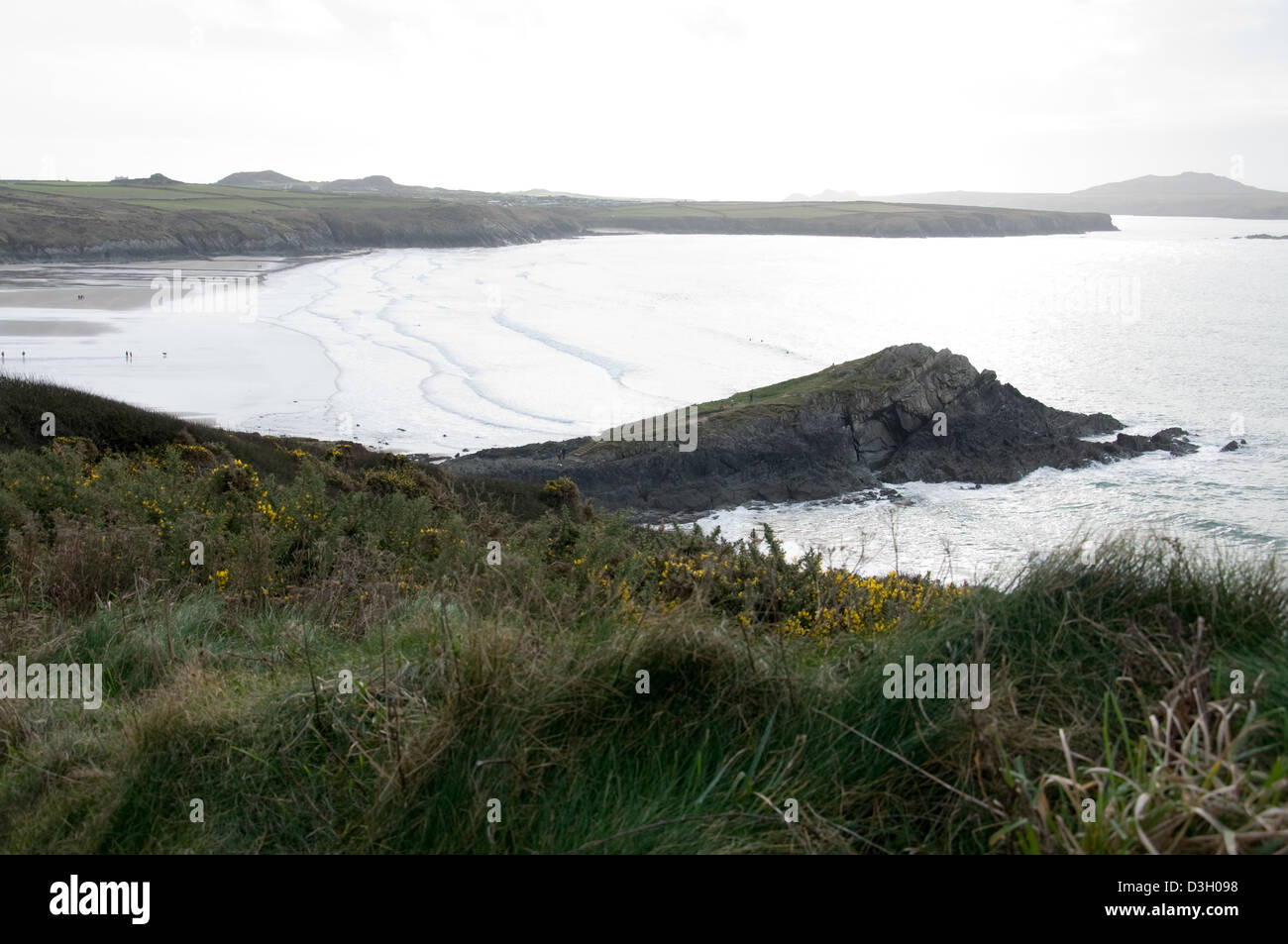 The Welsh Coastal Path near Whitesands in Pembrokeshire, Wales Stock ...