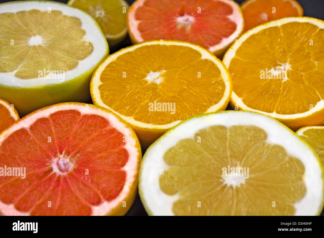 Sliced Tropical Fruits Stock Photo - Alamy