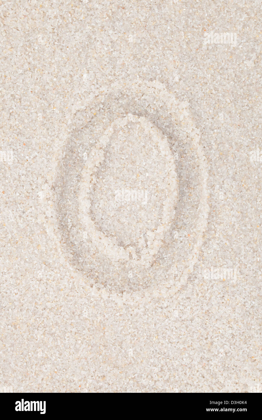Alphabet writing on sand letter hi-res stock photography and images - Alamy