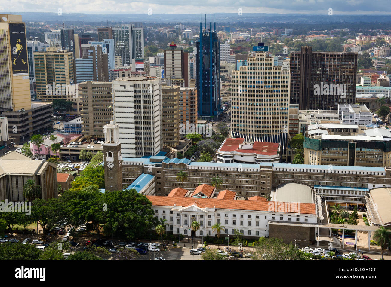 City view from the Kenyatta International Conference Centre with the ...