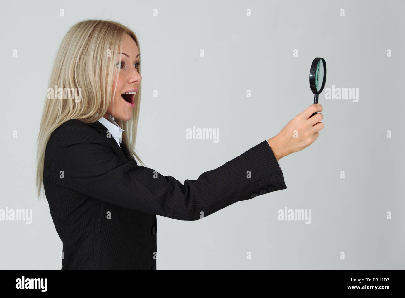 business woman search portrait isolated close up Stock Photo - Alamy