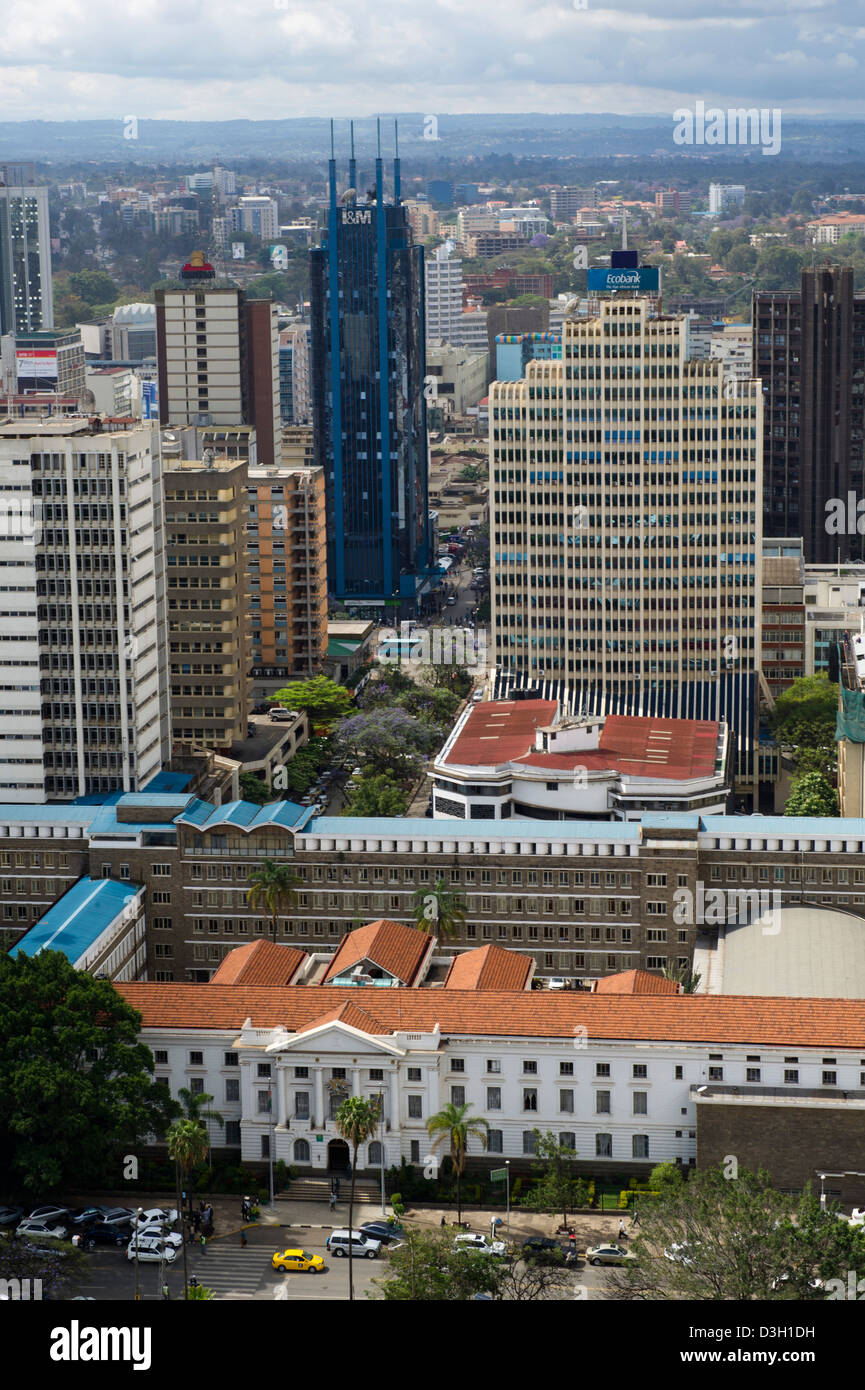 City view from the Kenyatta International Conference Centre with the ...