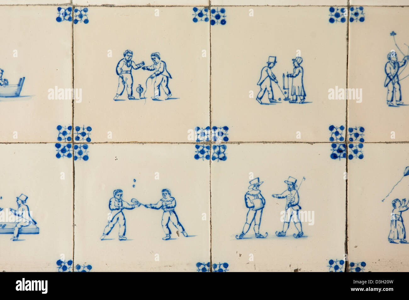 A detail of a tile designed by Charles Rennie Mackintosh and part of ...