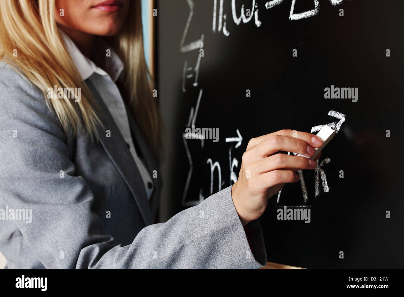 teacher draw condition of phase synchronism Stock Photo - Alamy