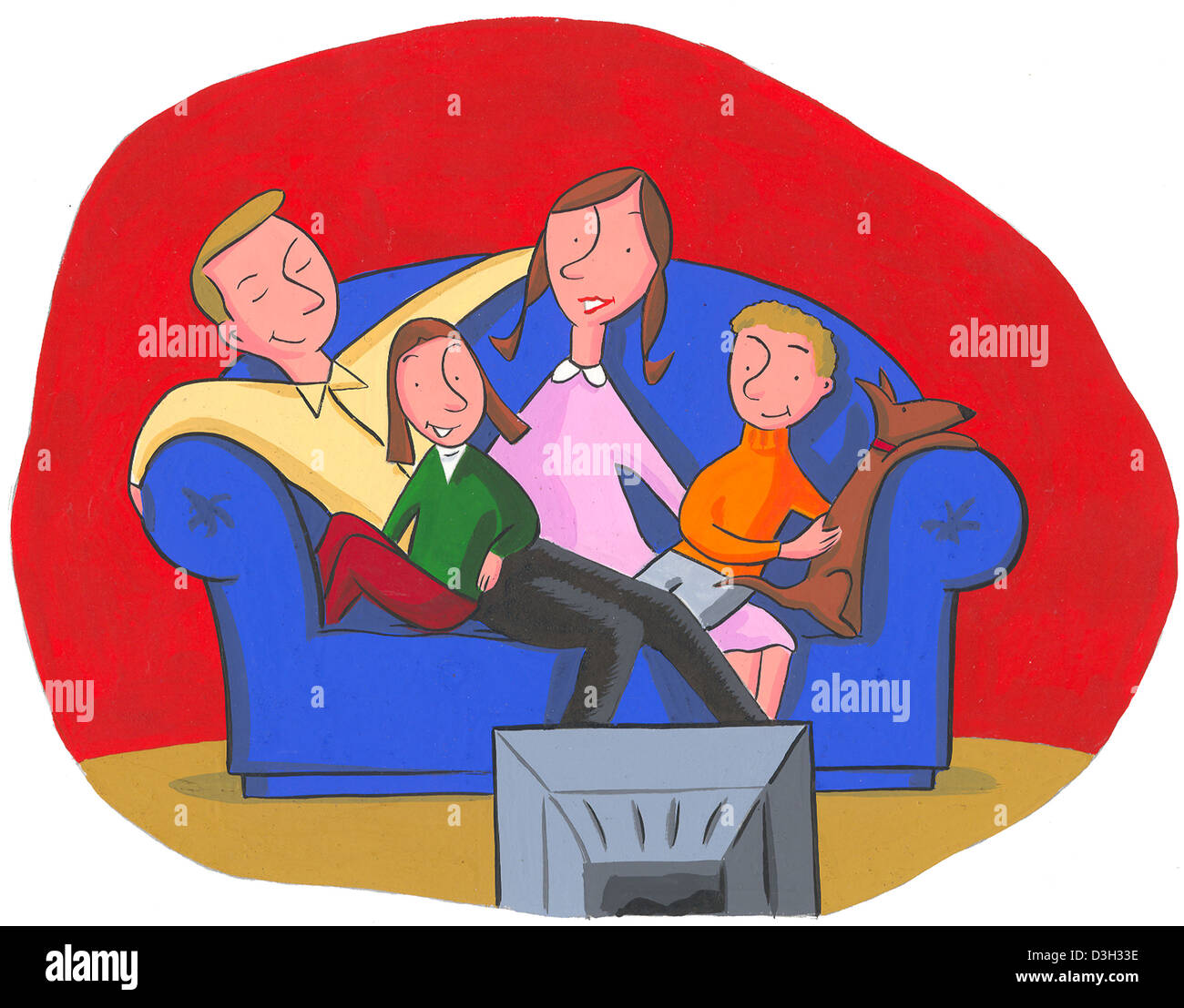 Dog family drawing hi-res stock photography and images - Alamy